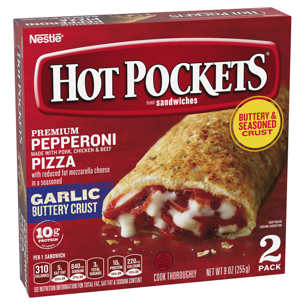 Hot Pockets Pepperoni Pizza Garlic Buttery Crust