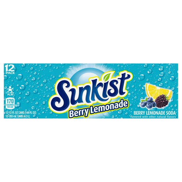 Sunkist Berry Lemonade Soda